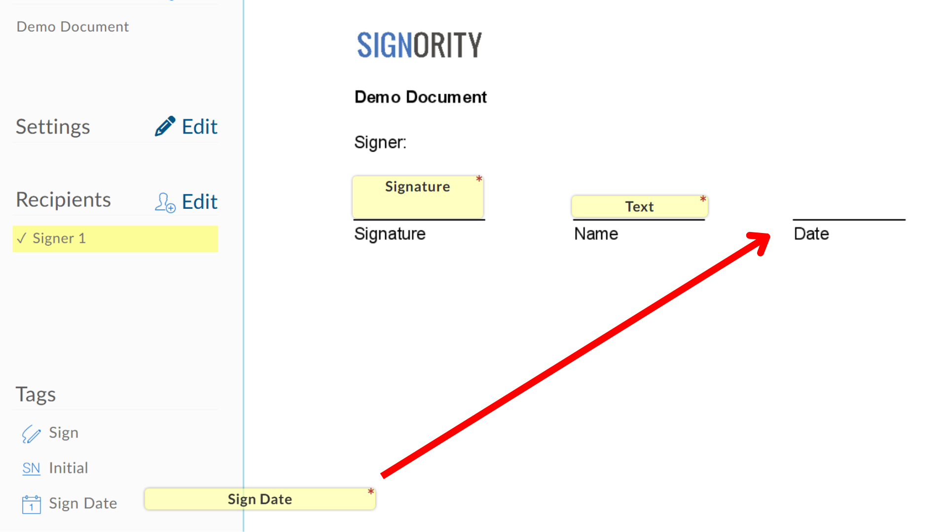 Creating a Regular Template - Signority | Secure eSignature Solutions