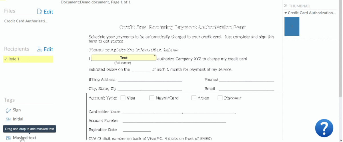 Masking Sensitive Information using Masked Text Tags - Signority ...