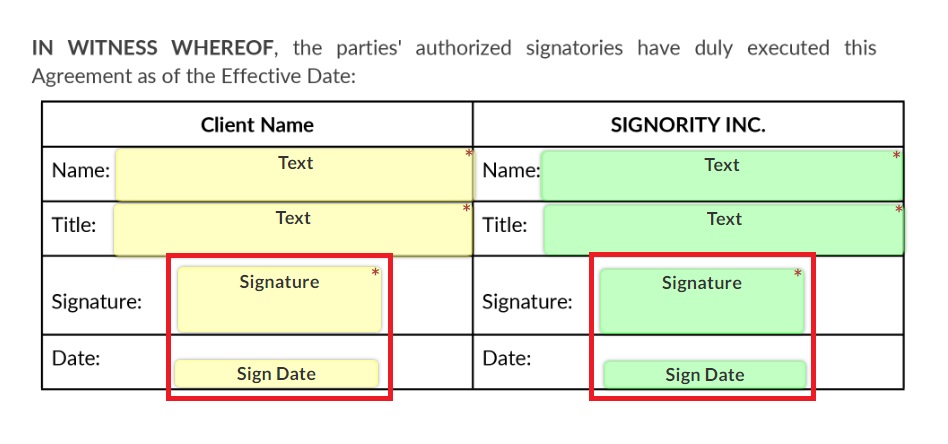 Sign Date Tag - Signority | Secure eSignature Solutions