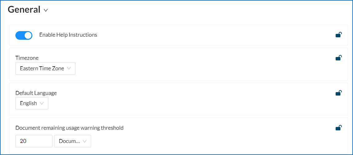 Global Settings: General - Signority | Secure eSignature Solutions
