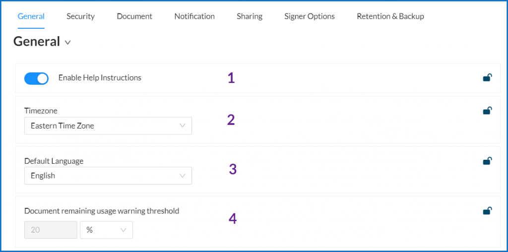 Global Settings Overview - Signority | Secure eSignature Solutions