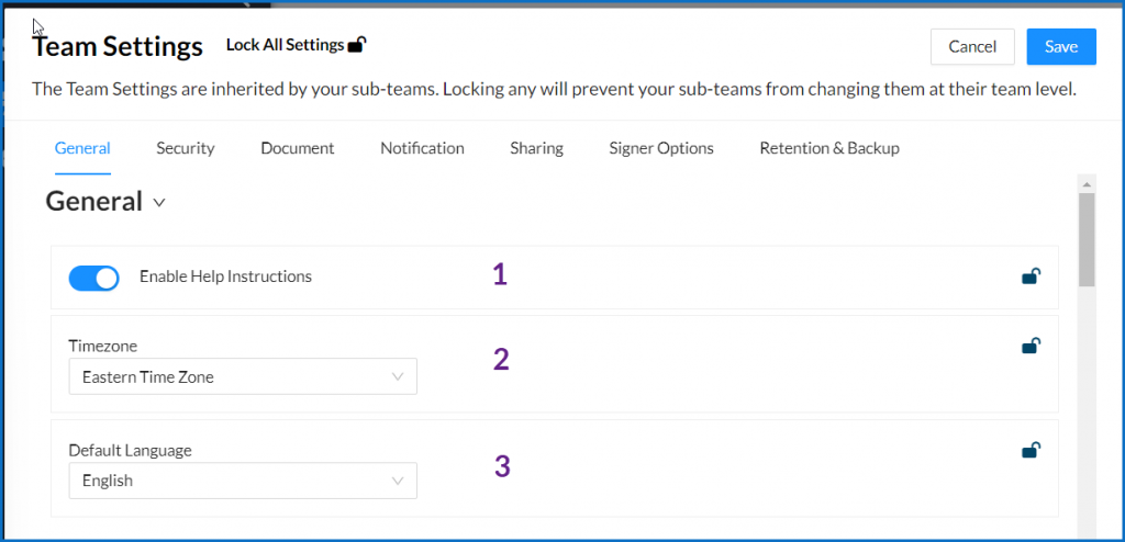 Team Settings Overview - Signority | Secure eSignature Solutions