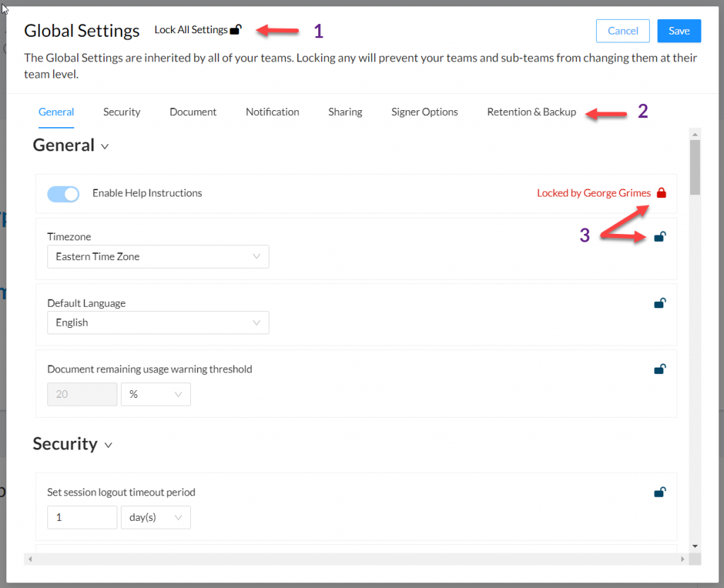 Global Settings Overview - Signority | Secure eSignature Solutions
