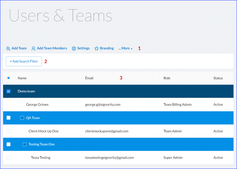 Users and Teams Page Overview - Signority | Secure eSignature Solutions