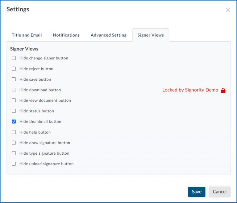 Template Settings: Signer View (Signer Options) - Signority | Secure eSignature Solutions