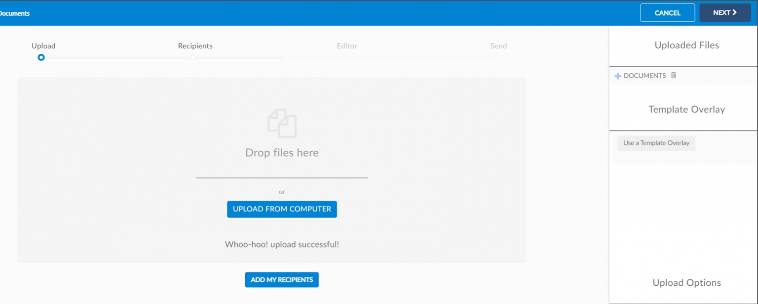 Upload Files to New Document - Signority | Secure eSignature Solutions