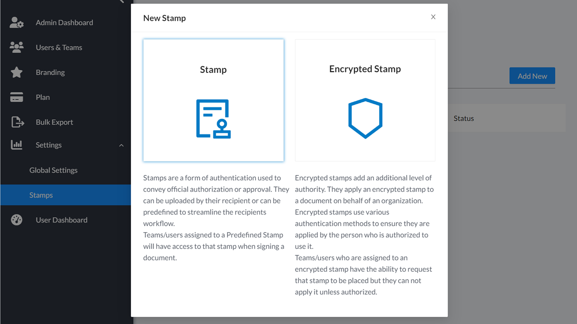 Predefining Stamps - Signority | Secure eSignature Solutions